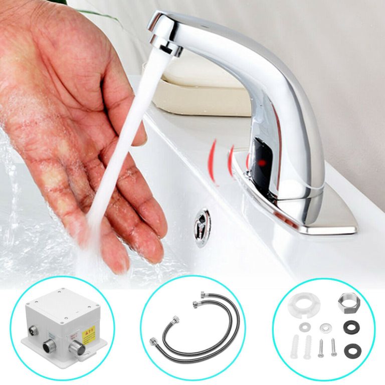 Hands Free Infrared Water Faucet Bathroom Sink Automatic Touchless ...