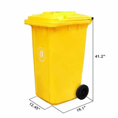 240 Litre Clinical Wheelie Yellow Medical Waste Bin - NeatStore.NG
