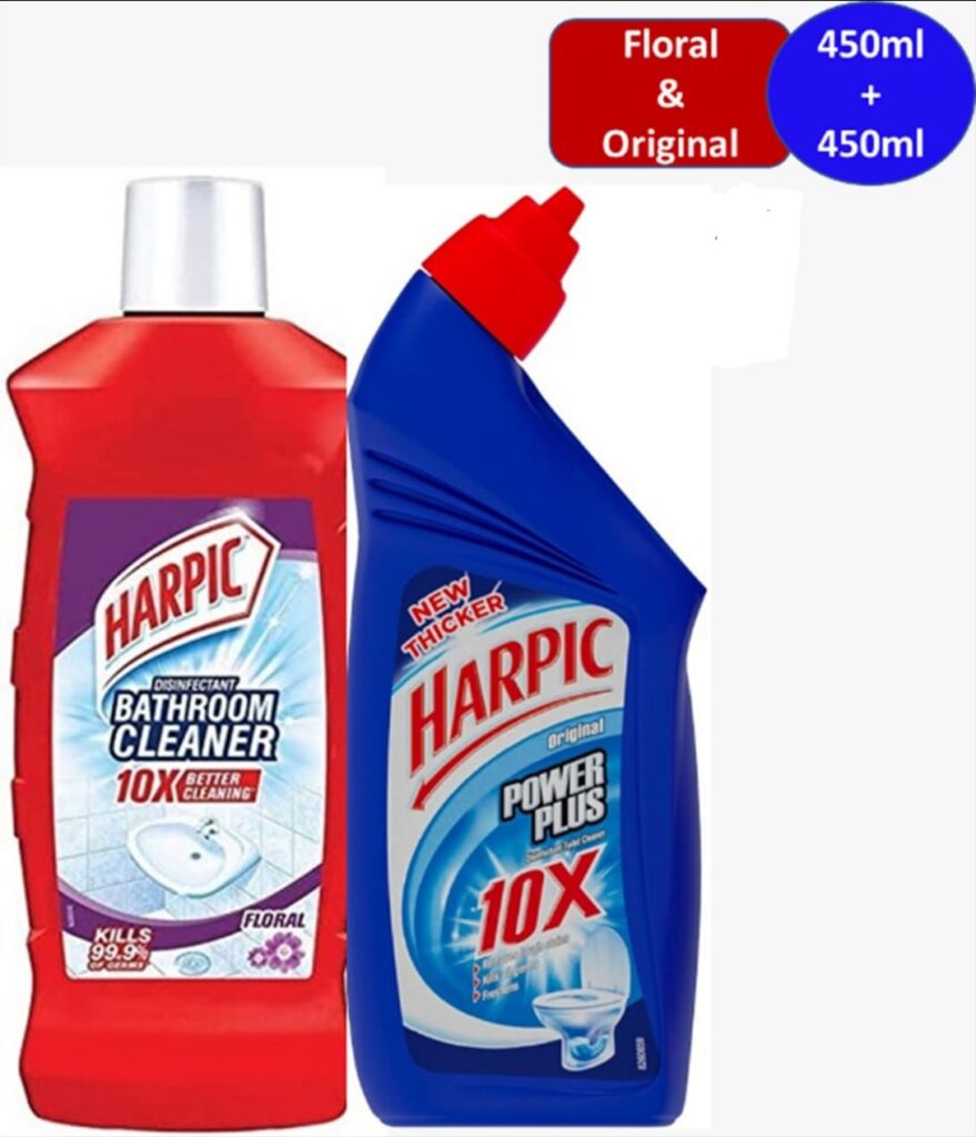 Harpic Bathroom Cleaner Floral + Power Plus Citrus (450ml x 12) - NeatStore.NG